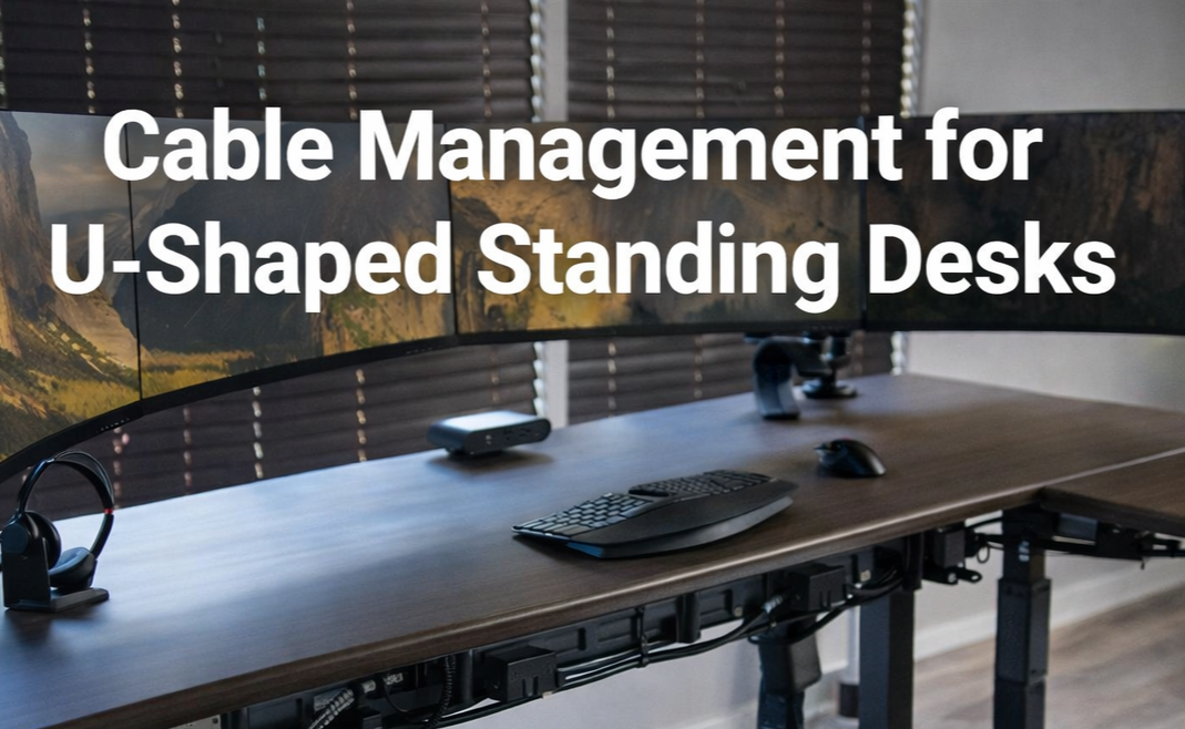 Desk Cable Management Tips for U-Shaped Standing Desks – iMovR